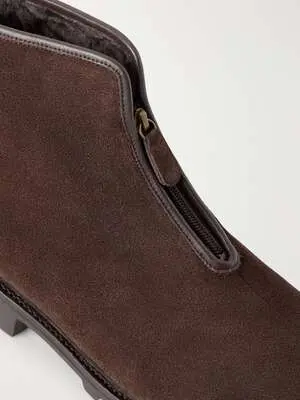 MORJAS Alpine Shearling-lined Suede Chelsea Boots