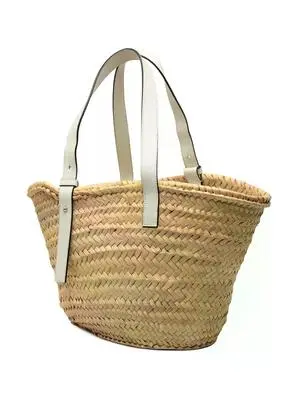 Loewe 2020 Medium Raffia Anagram Basket Tote Bag