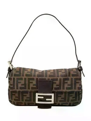 Fendi 20th Century Zucca Canvas Baguette Shoulder Bag