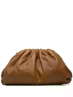 Bottega Veneta 2012-2026 Lambskin The Pouch Clutch Bag - Brown