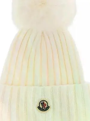 Moncler Wool Beanie With Pom Pom