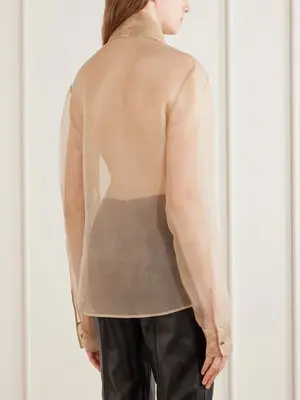 Khaite Ivy Silk-organza Blouse