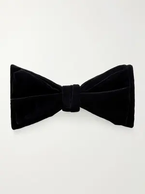 Khaite Enid Cotton-velvet Bow Brooch - Black