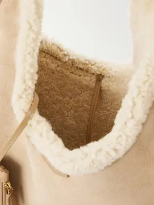 Alaïa One Piece Medium Merino Shearling Shoulder Bag