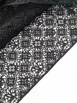 LOUIS VUITTON 2020 Lace-hem Belted Midi Dress
