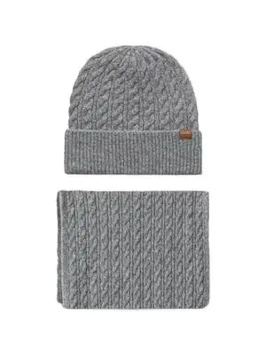 Liu Jo Set Matching Beanie And Scarf - Grey