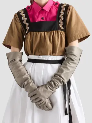 Prada Leather Long Gloves