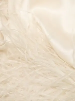 Lapointe Satin Feather-hem Shift Minidress