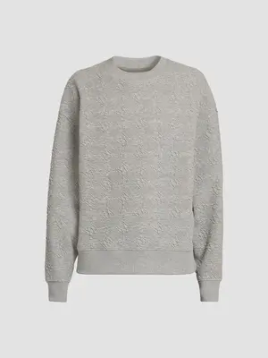 Amiri Ma Quad Jacquard Oversized Crewneck Sweatshirt - Stone