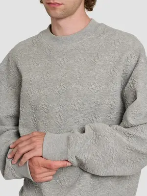 Amiri Ma Quad Jacquard Oversized Crewneck Sweatshirt