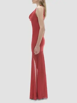 Simkhai Xena Sheer Halter Maxi Dress