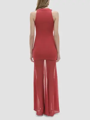 Simkhai Xena Sheer Halter Maxi Dress