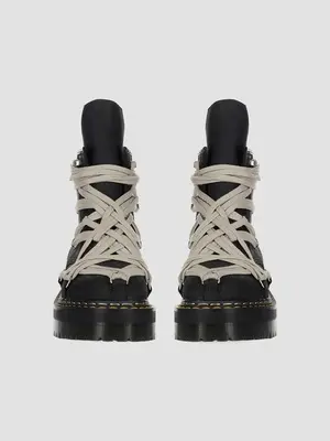 Rick Owens Dr. Martens X 1460 Quad-sole Megalace Leather Boots
