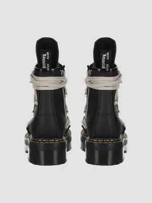Rick Owens Dr. Martens X 1460 Quad-sole Megalace Leather Boots