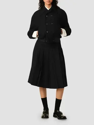 AMI Paris Short Wool Double-breasted Bomber