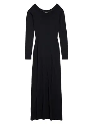 Balenciaga Off-the-shoulder V-neck Dress