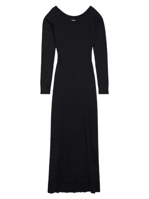Balenciaga Off-the-shoulder V-neck Dress