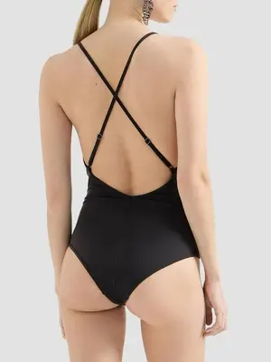Brunello Cucinelli Techno Jersey Bathing Suit With Precious Collar