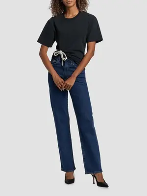 AREA Crystal Knot Cotton T-shirt