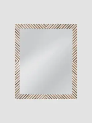 BASSETT MIRROR Karl Wood & Resin Wall Mirror - Neutral