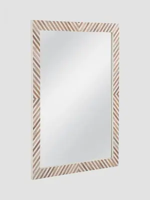 BASSETT MIRROR Karl Wood & Resin Wall Mirror