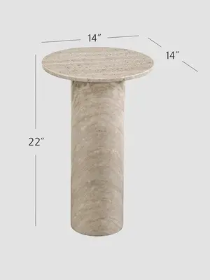 BASSETT MIRROR Clancy Marble Accent Table