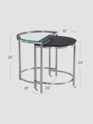 BASSETT MIRROR Huxley Nesting Double-frame End Table