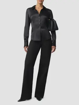 Joe's Jeans The Cora Satin Slim-fit Shirt - Black
