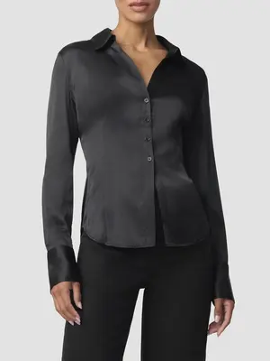 Joe's Jeans The Cora Satin Slim-fit Shirt - Black