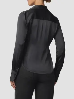 Joe's Jeans The Cora Satin Slim-fit Shirt - Black