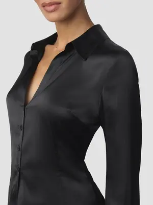 Joe's Jeans The Cora Satin Slim-fit Shirt - Black