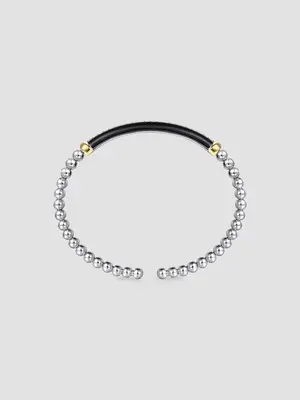 GABRIEL & CO Bujukan Sterling Silver, 14k Yellow Gold & Mixed-media Beaded Cuff