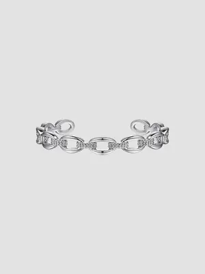 GABRIEL & CO Bujukan Oval Link Cuff Bracelet - Sterling Silver