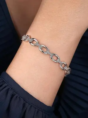 GABRIEL & CO Bujukan Oval Link Cuff Bracelet