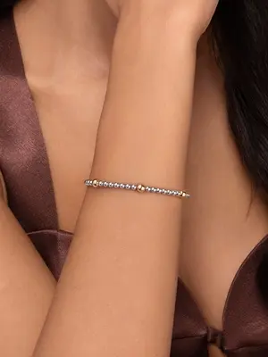 GABRIEL & CO Bujukan 14k Yellow Gold & Sterling Silver Beaded Bangle Bracelet