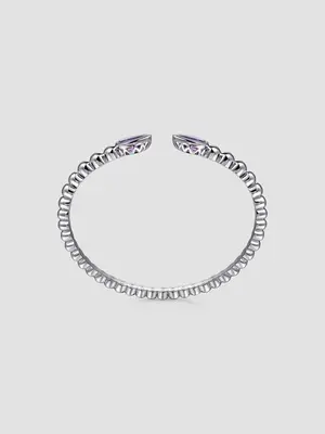 GABRIEL & CO Bujukan & Amethyst Beaded Cuff/5.75