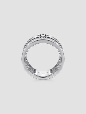 GABRIEL & CO Bujukan & White Sapphire Multi-band Ring
