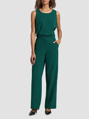 Misook Naomi Crêpe De Chine Wide-leg Pants