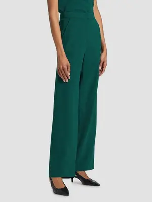 Misook Naomi Crêpe De Chine Wide-leg Pants
