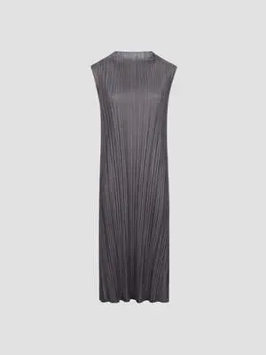 Issey Miyake Pleated Mini Dress With Fluid Folded Texture - 17