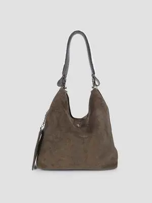 VIVIENNE WESTWOOD Lottie Shoulder Handbag Large In Calf Leather