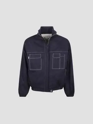 CARRER Carrera-inspired Mini Fleece Jacket With Stretch Comfort - Navy