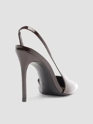 Schutz Alessia 100mm Patent Leather Slingback Pumps