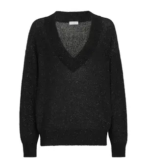 Brunello Cucinelli Embellished V-neck Sweater