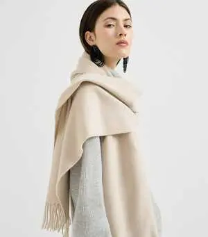 Brunello Cucinelli Cashmere Fringed Scarf