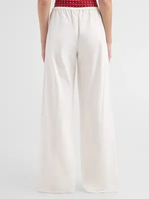 NILI LOTAN Marlow Stretch-cotton Wide-leg Pants