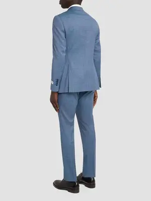 Emporio Armani Micro-textured Wool Single-breasted Suit