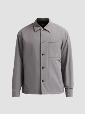 Theory Motion Solid Overshirt - Grey