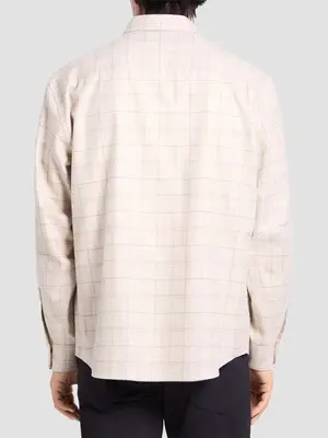 Theory Weekend Check Cotton Flannel Shirt