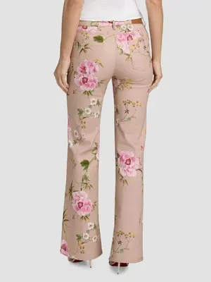 Kobi Halperin Leigh Floral Cotton Twill Pants
